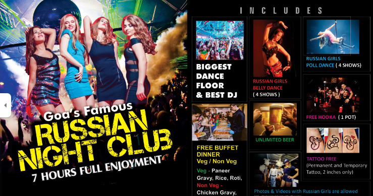 Biggest Russian Night Club in Goa - Book & Get Upto 50% OFF - Sea Water ...